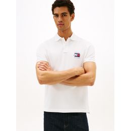 Tommy Hilfiger Herren Poloshirt "FLAG GRAPHIC PIQUE", wei&szlig;, Gr. M, Piqu&eacute;, Obermaterial: 96% Baumwolle, 4% Elasthan, Shirts, regular fit, Polokragen,