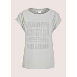 Madeleine Mode MADELEINE Damen Kurzarmshirt "Shirt Oversized-Shirt mit Kurzarm, Rundhals", grau, Modern, Gr. 34, Obermaterial: 65% Viskose CV. 30% Polyester PES. 5%