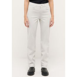 Angels Damen 5-Pocket-Jeans "Style Straight Lara"chalk used, Gr. 46, unifarben, Denim/Jeans, Obermaterial: 98% Baumwolle, 2% Elasthan, Jeans, mit