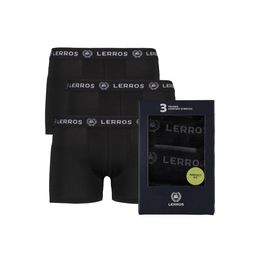 Lerros Herren Slip "Boxershorts im 3er Pack", Gr. M, schwarz, 95% Baumwolle, 5% Elasthan, Unterhosen