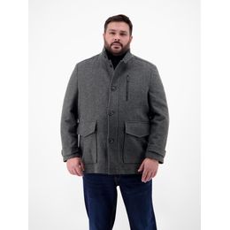 Lerros Herren Wollmantel "Kurzmantel f&uuml;r Herren in Gro&szlig;en Gr&ouml;&szlig;en", grau, Gr. 64, 61% Polyester, 32% Wolle, 3% Polyamid, 2% Polyacryl, 2% Viskose,