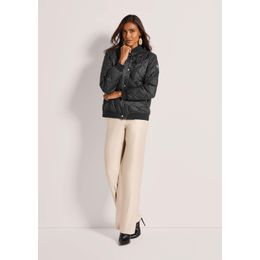 Madeleine Mode MADELEINE Damen Kurzjacke "Blouson Steppjacke mit Rundhals"schwarz, Modern, Gr. 38, Obermaterial: 100% Polyester PES., Jacken, Diamantf&ouml;rmige Steppung