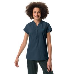 Vaude Damen Funktionsbluse "WOMEN'S YARAS SL SHIRT II", blau, Gr. 36, unifarben, Trikot, Obermaterial: 86% Polyamid, 14% Elasthan, Blusen, Loose Fit,