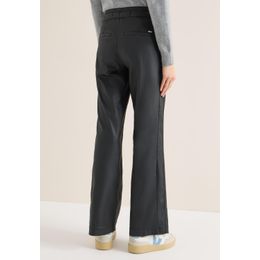 Cecil Damen Lederimitathose, schwarz, Gr. XXL, unifarben, Stoff, 51% Modal, 44% Polyurethan, 4% Viskose, 1% Elasthan, Hosen, High Waist