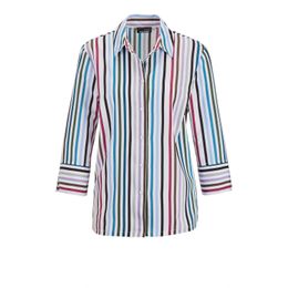 GOLDNER Damen Hemdbluse "Blusenshirt mit Streifenmuster", bunt, Modisch, Gr. 40, Obermaterial: 100% Polyester PES., Blusen, Knopfleiste