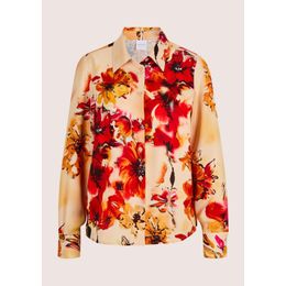 Madeleine Mode MADELEINE Damen Langarmbluse "Hemdbluse Elegante Bluse mit Hemdkragen", orange, Modern, Gr. 44, Obermaterial: 100% Viskose CV., Blusen