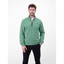 Lerros Herren Sweatshirt "Troyer in Sweatqualit&auml;t", gr&uuml;n, Gr. M, 90% Baumwolle, 10% Polyester, Sweatshirts