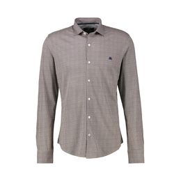 Lerros Herren Karohemd "&Uuml;bergr&ouml;ssen-Hemd mit Minimal-Karomuster", beige, Gr. 5XL, 100% Baumwolle, Hemden