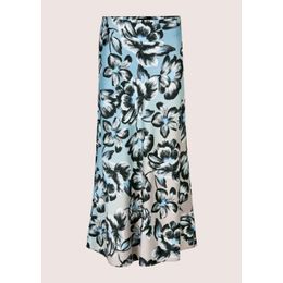 Madeleine Mode MADELEINE Damen Midirock "Midirock Eleganter Floral-Druck f&uuml;r stilvolle Auftritte", schwarz, Modern, Gr. 34, Obermaterial: 100% Polyester PES.,