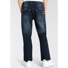 Kangaroos Jungen Straight-Jeans "regular fit mit geradem Beinverlauf", blau, Basic, Gr. 146, bestickt, Denim/Jeans, Obermaterial: 98% Baumwolle, 2%