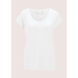 Madeleine Mode MADELEINE Damen Kurzarmshirt "Jerseybluse Elegantes Viskose-Oberteil", wei&szlig;, Modern, Gr. 48, Obermaterial: 95% Viskose CV. 5% Elasthan EL., Shirts,
