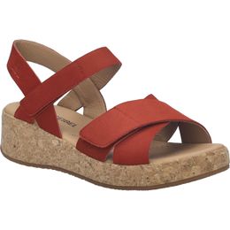 Josef Seibel Damen Sandale "Evita 03, rot", Gr. 37, rot, Obermaterial: 100% Rindsleder Leather cow., Schuhe