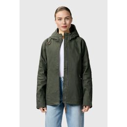 Ragwear Damen Outdoorjacke "Dizzea Vintage YOUMODO", gr&uuml;n, Gr. L, Obermaterial: 100% Baumwolle. Innenfutter: 100% Polyester, Jacken, Beschichtete