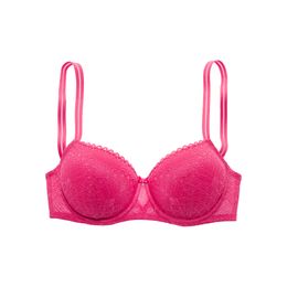 s.Oliver Damen Schalen-BH "Denise", Gr. 95, pink, Spitze, Obermaterial: 70% Polyamid, 20% Polyester, 10% Elasthan, BHs, im Balconette-Schnitt aus