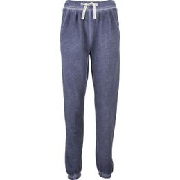 Urban Classics Damen Stoffhose "Urban Classics Damen Ladies Spray Dye Sweatpant"denimblau, Gr. S, 80% Baumwolle, 20% Polyester, Hosen