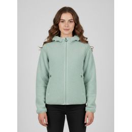 CMP Damen Kapuzenpl&uuml;schjacke, gr&uuml;n, Gr. 42, Obermaterial: 100% Polyester, Jacken, mit Rei&szlig;verschluss, leicht, atmungsaktiv, normale L&auml;nge