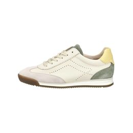 Gabor Damen Sneaker "Gabor Sneaker Leder", Gr. 38beige, gr&uuml;n, Leder, Schuhe