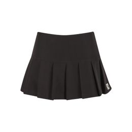 Sommerrock Karl Kani "Karl Kani OG Pleated Skort", Damen, Gr. L, schwarz, 92% Polyester, 8% Elasthan, unifarben, loose fit, R&ouml;cke
