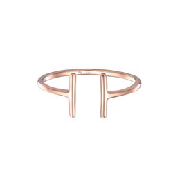 Elli Premium Damen Fingerring "Geo Statement Basic 750 Ros&eacute;gold", 56mm, ohne Stein, Ros&eacute;gold 750, 1,5mm, rosa, Ros&eacute;gold 750, Fingerringe