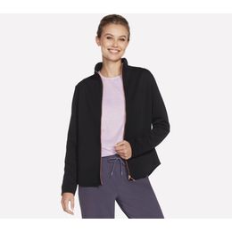 Skechers Damen Trainingsjacke "Women's Jacket", schwarz, Gr. L, Jersey, Obermaterial: 97% Polyester, 3% Elasthan, Jacken, mit Rei&szlig;verschluss, aus