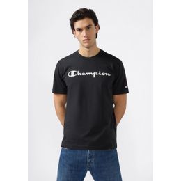 Champion Herren T-Shirt, schwarz, Gr. S, Obermaterial: 100% Baumwolle, Shirts