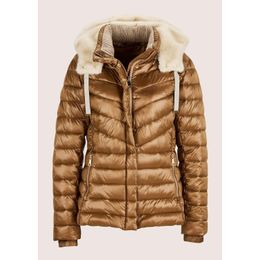 Madeleine Mode MADELEINE Damen Kurzjacke "Wintermantel Elegante Jacke f&uuml;r kalte Tage", braun, Modern, Gr. 42, Obermaterial: 34% Polyester COOLMAX PES(Coolmax).