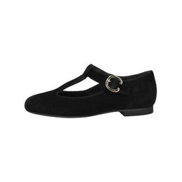 Paul Green Damen Riemchenballerina "Paul Green Ballerinas Leder", Gr. 40schwarz, Leder, Schuhe