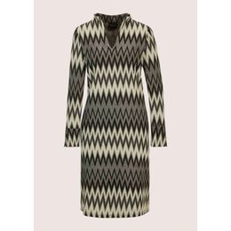 Madeleine Mode MADELEINE Damen Sommerkleid "Kleid Elegantes Kleid mit Zick-Zack-Muster", grau, Modern, Gr. 34, Obermaterial: 63% Viskose CV. 31% Polyacryl PAN. 3%