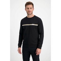 BOSS Herren Sweatshirt "Authentic", Gr. Lschwarz 001, Sweatware, Obermaterial: 100% Baumwolle, unifarben, Sweatshirts, aus Baumwoll-Terry mit