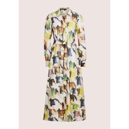 Madeleine Mode MADELEINE Damen Sommerkleid "Kleid Modernes Hemdblusenkleid mit Tailleng&uuml;rtel", wei&szlig;, Modern, Gr. 40, Obermaterial: 91% Polyester PES. 9% Elasthan