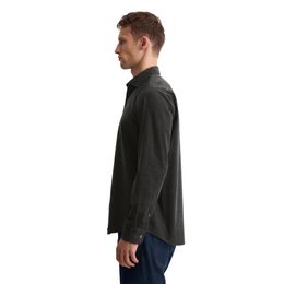 Marc O'Polo MARC O'POLO Herren Langarmhemd "mit feiner Rippenstruktur", grau, Gr. XXXL, unifarben, Obermaterial: 100% Baumwolle, Hemden