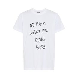 Kidsworld Jungen T-Shirt "Spruch: NO IDEA WHAT I'M DOING HERE", wei&szlig;, Gr. 176, bedruckt, Single Jersey, Obermaterial: 100% Baumwolle, Shirts, f&uuml;r