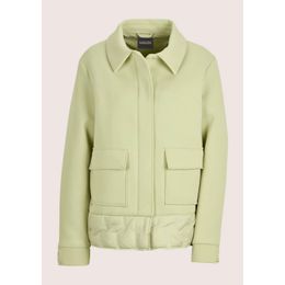 Madeleine Mode MADELEINE Damen Kurzjacke "Scuba-Jacke Kurzjacke mit Druckknopfverschluss", gr&uuml;n, Modern, Gr. 40, Obermaterial: 70% Baumwolle CO. 24% Polyester PES.