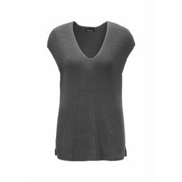GOLDNER Damen Pullunder "Kurzgr&ouml;&szlig;e Modischer Pullunder", grau, Gr. 24, Obermaterial: 50% Baumwolle CO. 50% Polyacryl PAN., Pullover, hochwertige