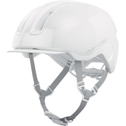 Abus Fahrradhelm "HUD-Y", L Kopfumfang: 57cm - 61cm, wei&szlig;, Helme