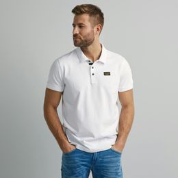 PME-Legend PME LEGEND Herren Poloshirt, wei&szlig;, Gr. M, Web, Obermaterial: 95% Baumwolle, 5% Elasthan, Shirts, mit Logostickerei