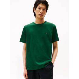 Tommy Hilfiger Herren T-Shirt "ESSENTIAL REGULAR FIT SOLID mit Stickerei", gr&uuml;n, Gr. S, Single Jersey, Obermaterial: 100% Baumwolle, Shirts,