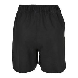 Urban Classics Damen Shorts "Urban Classics Damen Ladies Linen Mixed Shorts", schwarz, Gr. 5XL, unifarben, 55% Leinen, 45% Baumwolle, Hosen
