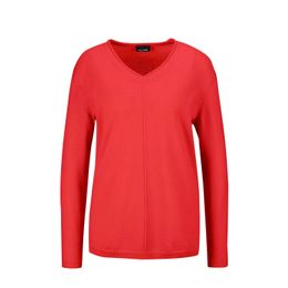 GOLDNER Damen Strickpullover "Basicpullover mit V-Ausschnitt", rot, Gr. 42, Obermaterial: 100% Kaschmir WS., Pullover, Aufwendig in Form gestrickt