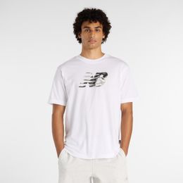 New Balance Herren Funktionsshirt, wei&szlig;, Gr. XXL, Obermaterial: 70% Baumwolle, 30% Polyester, Shirts, Kurzarm, mit Rundhalsausschnitt, aus Baumwolle
