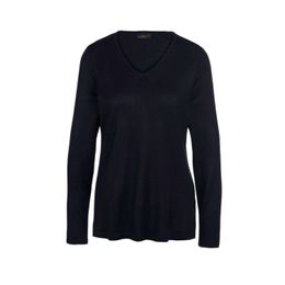 GOLDNER Damen Strickpullover "Kurzgr&ouml;&szlig;e Unkomplizierter Pullover mit V-Ausschnitt", schwarz, Gr. 22, Obermaterial: 100% Polyacryl PAN., Pullover, Ohne