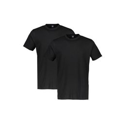 Lerros Herren T-Shirt "Doppelpack T-Shirt Rundhals in Premium Baumwollqualit&auml;t", schwarz, Gr. XL, 100% Baumwolle, Shirts, Weiche Baumwolle,