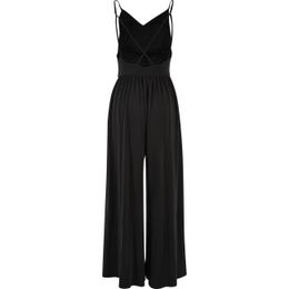 Urban Classics Damen Jumpsuit "Urban Classics Damen Ladies Modal Spaghetti Jumpsuit", schwarz, Gr. S, unifarben, 77% Modal, 23% Polyester, Overalls