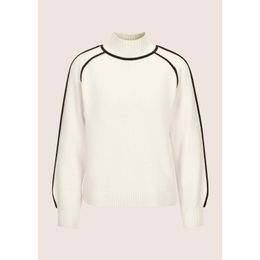 Madeleine Mode MADELEINE Damen Longpullover "Feinstrickpullover Eleganter Strickpullover mit sportivem Esprit", schwarz, Modern, Gr. 44, Obermaterial: 50% Polyamid
