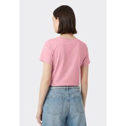 Champion Damen T-Shirt "ICONS CONTRAST V-Neck T-Shirt", rosa, Gr. L, Obermaterial: 100% Baumwolle, Shirts, sportlicher Stil, mit Rundhalsausschnitt,
