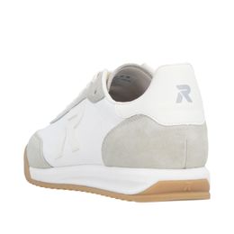RIEKER SPORT Herren Sneaker, Gr. 48wei&szlig;, grau, Synthetik, Textil, Veloursleder, Schuhe, Hallenschuh, Sportschuh, Freizeitsneaker, Schn&uuml;rschuh mit