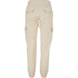 Urban Classics Damen Cargohose "Urban Classics Damen Ladies High Waist Cargo Jogging Pants", beige, Gr. XXXL, unifarben, 98% Baumwolle, 2% Elasthan,