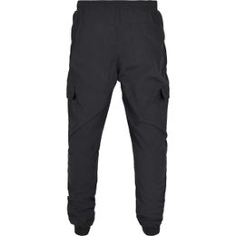 Urban Classics Herren Stoffhose "Urban Classics Herren Cargo Nylon Track Pants"schwarz, Gr. 5XL, unifarben, 100% Polyamid, Hosen