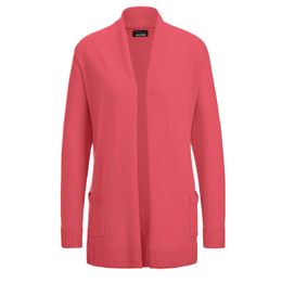 GOLDNER Damen Strickjacke "Kurzgr&ouml;&szlig;e Langarm Cardigan aus Merino", orange, Gr. 19, Obermaterial: 100% Schurwolle WV., Strickjacken, Schalkragen
