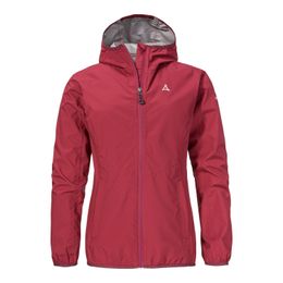 Sch&ouml;ffel SCH&Ouml;FFEL Damen Regenjacke "Jacket Style Migandi WMS", rot, Gr. 46, unifarben, Taft, Obermaterial: 100% Polyester, Jacken, f&uuml;r Trekking und Wandern,